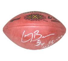 Larry Brown Autographed Official Super Bowl 30 Football signed "MVP ...