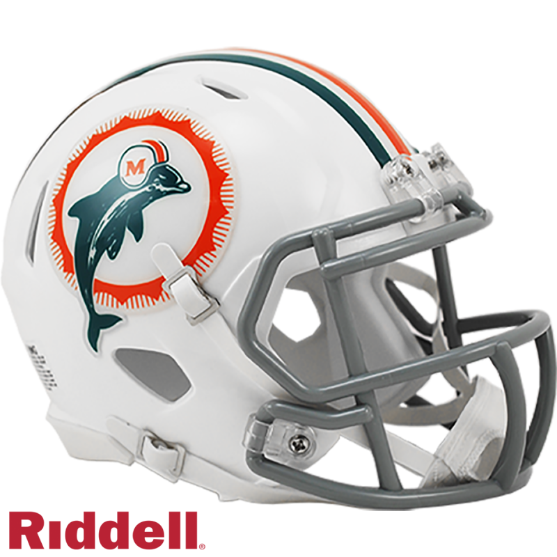 Miami Dolphins 1972 Throwback Mini Speed Helmets | Sports Memorabilia!